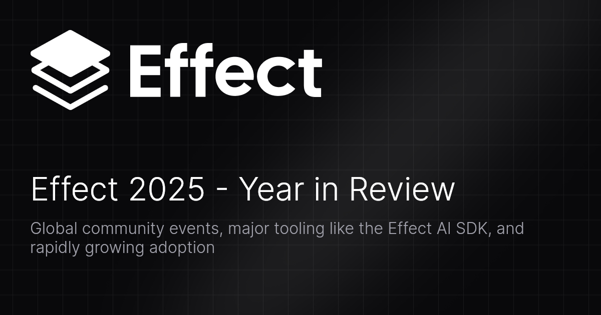 Effect 2025 - Year in Review | Effect Documentation