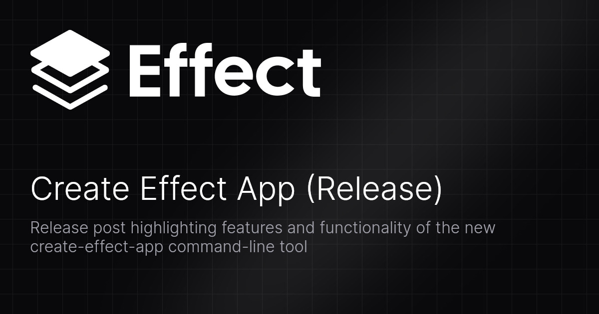 Create Effect App (Release) | Effect Documentation