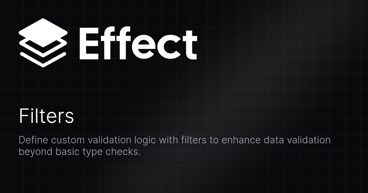 Filters | Effect Documentation