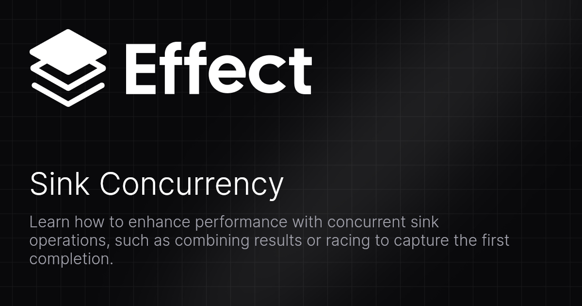 Sink Concurrency Effect Documentation 5177